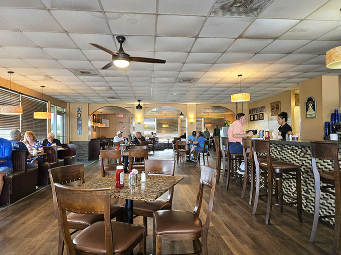 Step inside and feel the decades of breakfast conversations and lunchtime revelations that have unfolded under these ceiling fans.