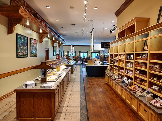 Step inside and the gift shop's wooden shelves become a treasure map to local delights, while the buffet line awaits like the food equivalent of winning the lottery.