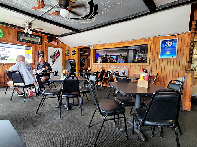 Where wood paneling isn't retro, it's religion. The classic Wisconsin tavern interior feels like a warm hug on a cold lake country evening.