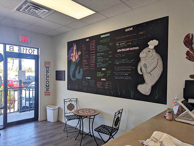 Inside, the whimsical chalkboard menu and cozy bistro seating create the perfect backdrop for what's about to become your new food obsession.