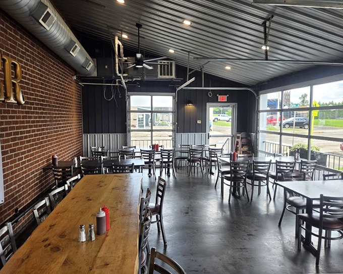 Industrial chic meets meat-lover's paradise inside. Those exposed brick walls have witnessed countless "Oh my goodness" moments when plates arrive.