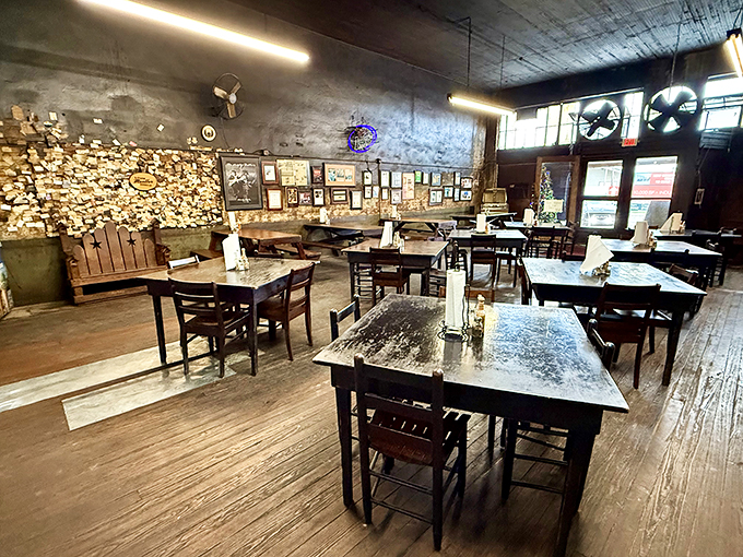 Decades of smoke have seasoned these walls better than any designer could. Simple wooden tables await pilgrims seeking barbecue enlightenment in this no-frills sanctuary.