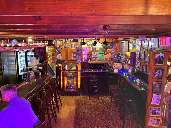 The interior feels like dining inside a nostalgic fever dream where every surface tells a story worth discovering.