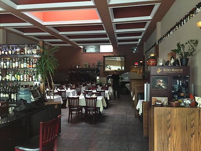 Step inside and the world slows down &ndash; white tablecloths, warm wood tones, and that distinctive steakhouse aroma that whispers, "You've made an excellent decision."