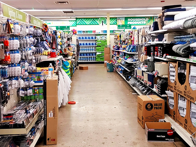 Aisles stretching toward bargain infinity. This Thomas Road location organizes chaos into a shopper's dream map of affordable treasures.