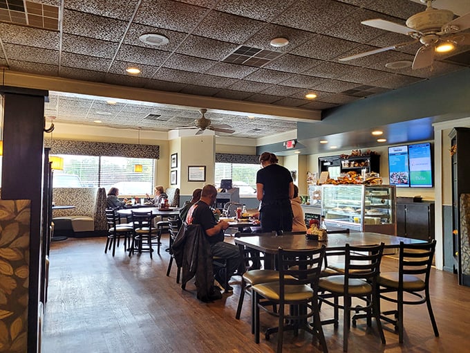 Inside Berardi's, the warm wood tones and comfortable seating say, "Stay awhile, the food's worth it," without a hint of pretension.