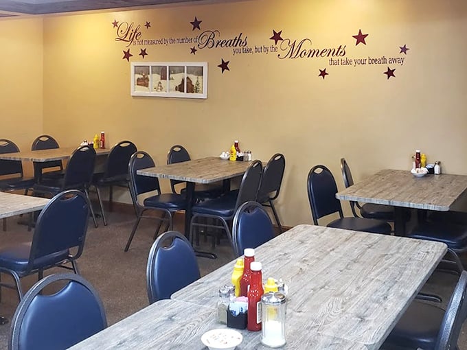 "Life is measured by the moments that take your breath away" &ndash; and in this cozy dining room, those moments often involve fork and knife.
