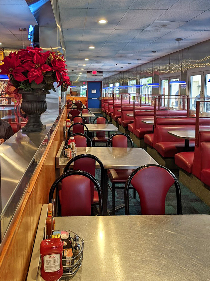 Red vinyl booths and formica tables aren't trying to be retro here&mdash;they're the genuine article, seasoned with decades of conversations and coffee refills.