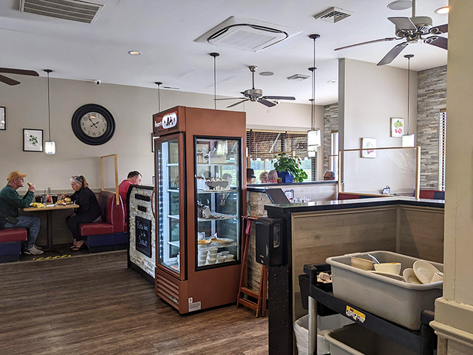 Step inside and you're greeted by that quintessential diner atmosphere &ndash; ceiling fans lazily spinning above booths where memories are made one meal at a time.