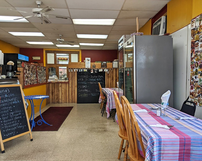 No fancy chandeliers or pretentious d&eacute;cor here&mdash;just colorful tablecloths, chalkboard menus, and the promise of honest-to-goodness cooking that speaks directly to your soul.