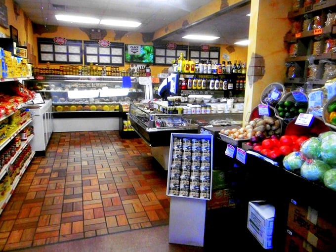 Inside, the yellow walls and well-stocked shelves speak the universal language of neighborhood grocers: "We've got what you need, and then some."