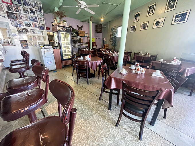 Step inside and you're greeted by burgundy tablecloths, a wall of memories, and the unmistakable feeling that you've found somewhere special in Oakland's culinary landscape.