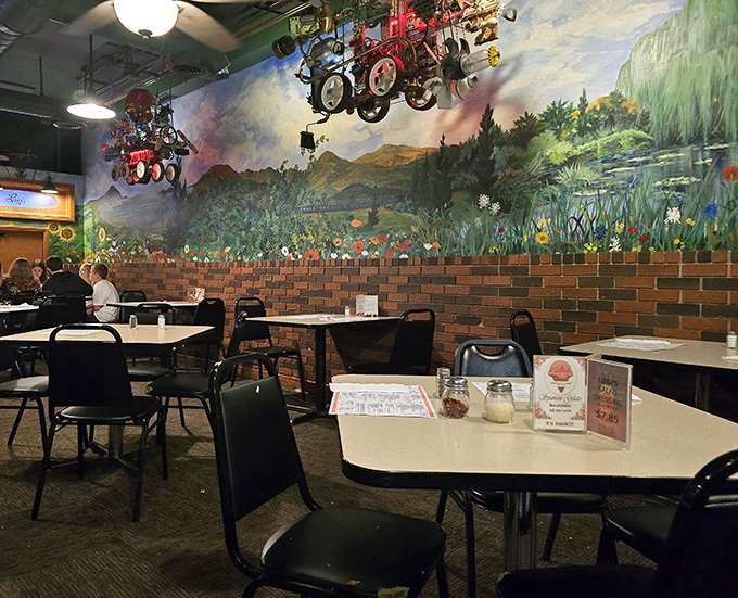 The dining room's pastoral murals and whimsical tractor decorations create an atmosphere that's part Italian countryside, part Ohio charm&mdash;a uniquely Akron interpretation of la dolce vita.