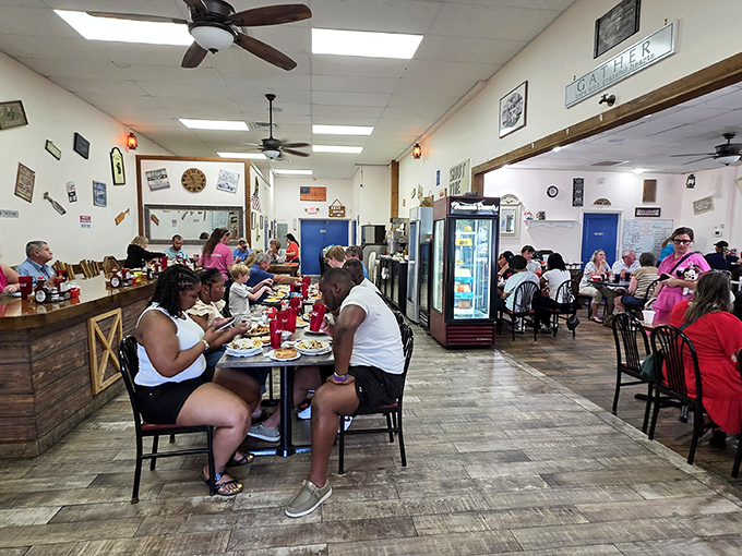 Inside, ceiling fans lazily spin above a dining room where strangers become friends over coffee refills. This isn't Instagram-engineered nostalgia&mdash;it's the real deal.