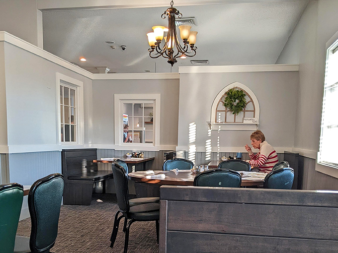 Clean lines and soft lighting create the perfect backdrop for conversations that last through multiple cups of coffee.