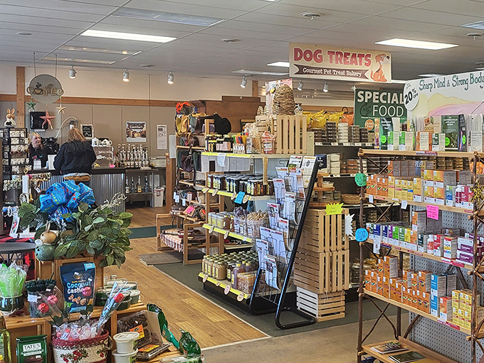 Inside, it's like stepping into a food lover's treasure chest. No flashy displays needed when the products speak this eloquently for themselves.