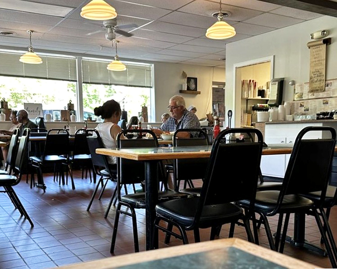 Simple tables, comfortable chairs, and conversations that flow as freely as the coffee&mdash;this is dining without pretension at its finest.