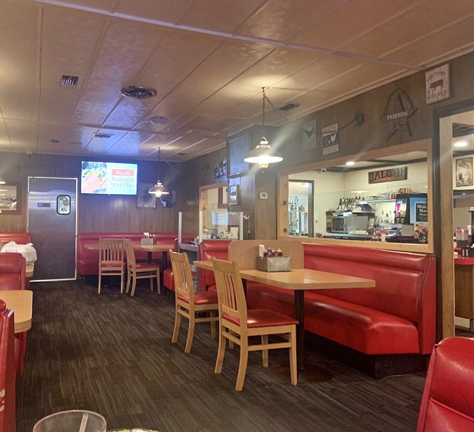Red vinyl booths that have cradled more conversations than a therapist's couch &ndash; and probably solved more problems too.