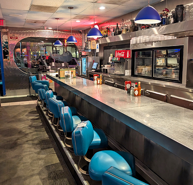 Those turquoise stools have witnessed more breakfast epiphanies than a morning talk show &ndash; each one a throne of satisfaction.