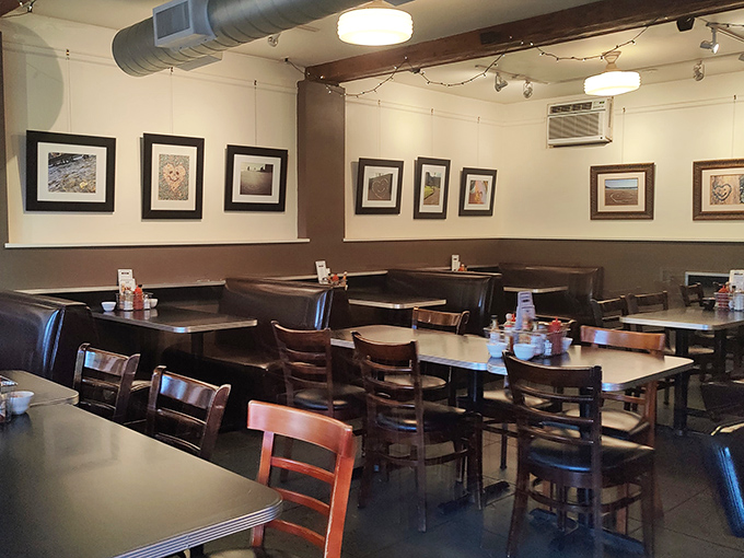 Local artwork adorns walls while wooden tables await their next conquest. This isn't just a meal&mdash;it's Portland's living room for breakfast enthusiasts.