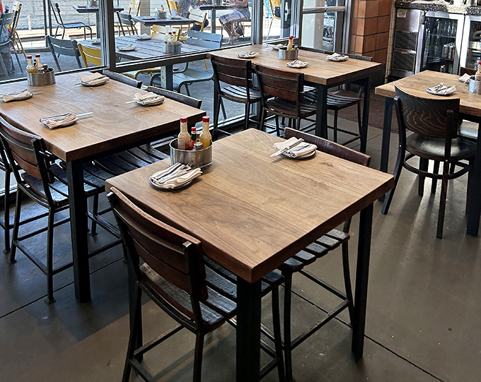 Clean lines and honest tables - no nautical nonsense, just a place that respects its shellfish.