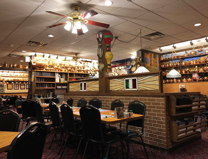 The dining room's collection of miniature bottles isn't just decor&mdash;it's a museum of memories spanning decades of Columbus celebrations.