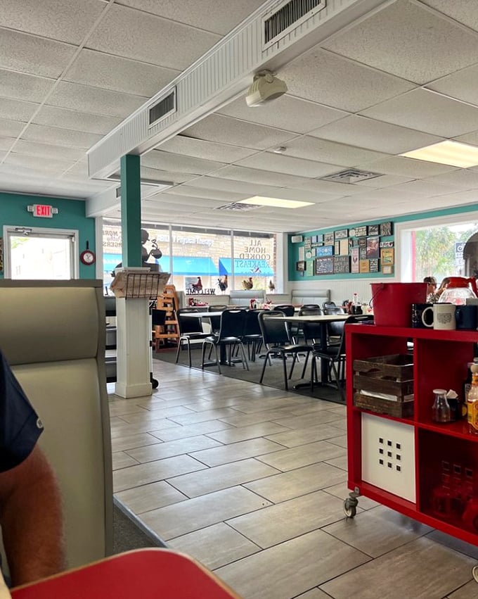 Inside, stone walls and wooden beams create the perfect carnivore's sanctuary. Those red-checkered tablecloths aren't just decoration—they're landing pads for legendary steaks.