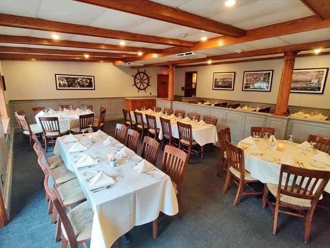 Stepping inside feels like traveling through time &ndash; stone walls, wooden beams, and nautical touches create that perfect balance of historic charm and comfortable elegance.