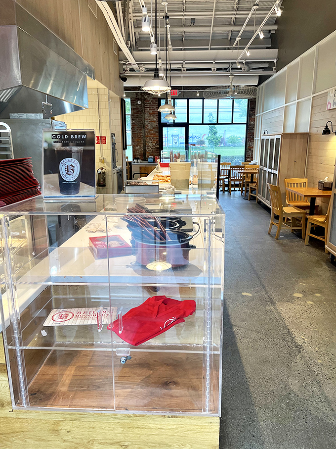 Industrial-chic meets donut sanctuary in this airy space where natural light illuminates what really matters: your next sugar-induced moment of bliss.