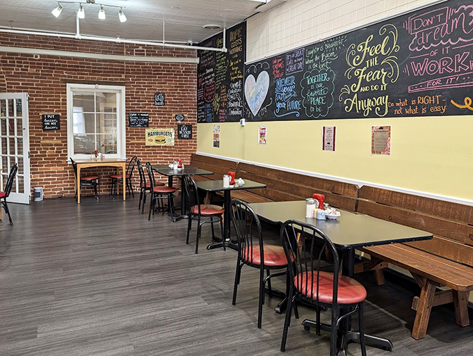 Chalkboard wisdom and exposed brick create that perfect blend of homey and hip&mdash;the kind of place where both your grandma and your hipster nephew feel equally at home.