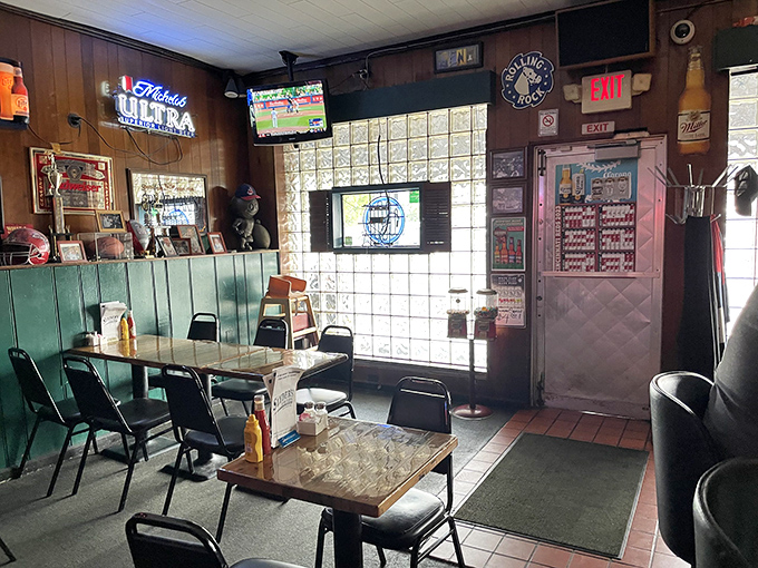 Step inside and time stands still. Wood paneling, glass block windows, and decades of memories create the perfect backdrop for comfort food indulgence.