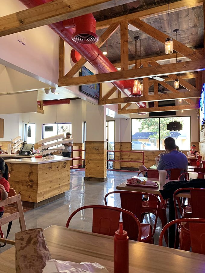 No-frills interior where the focus stays squarely where it belongs: on the magnificent meat that will soon grace your table.