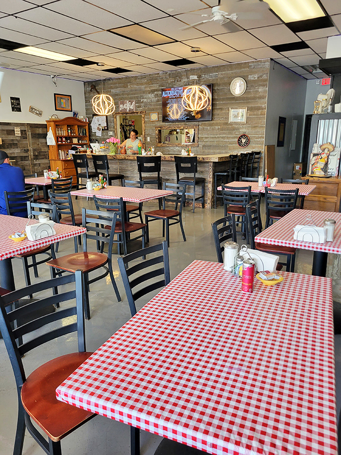 Red checkered tablecloths and rustic wood walls&mdash;JoJo's interior feels like the dining room at your favorite aunt's house, if your aunt happened to be a spectacular cook.