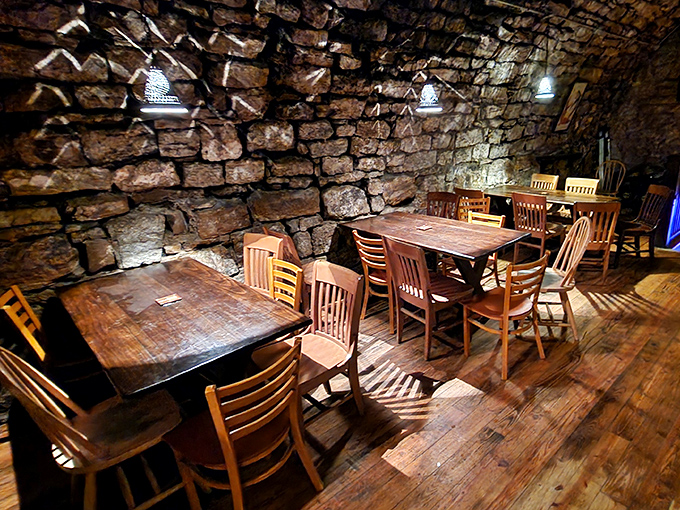 Where limestone meets laughter. These centuries-old walls have heard more stories than a Dublin cabdriver, all while keeping the beer perfectly cool.