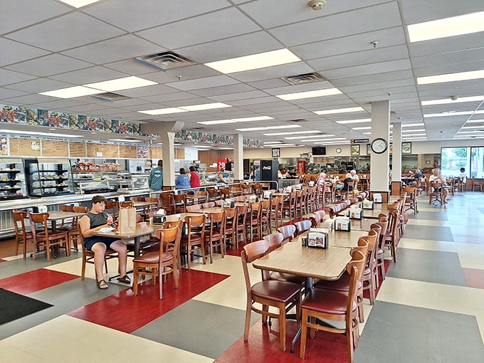 Inside Shapiro's, the cafeteria-style dining room offers no-nonsense seating where generations of Hoosiers have gathered to worship at the altar of proper delicatessen fare.