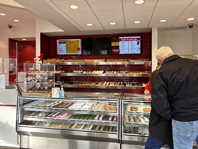 Donut heaven exists, and it has gleaming display cases filled with more options than there are days in the month.