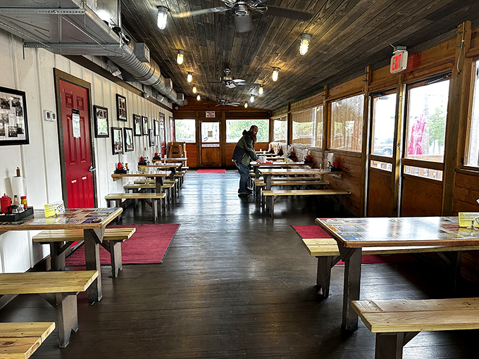 Step inside and time slows down &ndash; wooden benches, plank floors, and ceiling fans spinning stories of countless seafood feasts shared among friends.