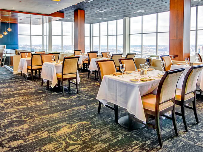 Inside, the nautical-meets-Northwest vibe creates the perfect backdrop for seafood indulgence. Those pendant lights aren't just illuminating tables—they're spotlighting culinary magic.
