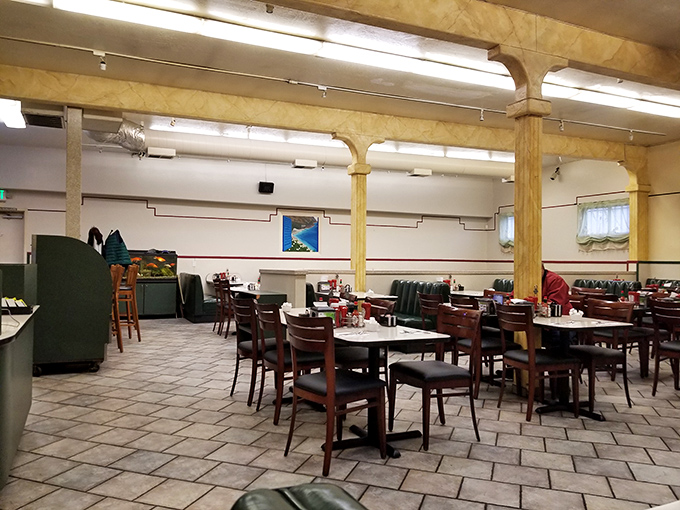 Inside Jim's, time slows down. Classic diner booths and simple tables create that rare space where conversations flow as freely as the coffee.