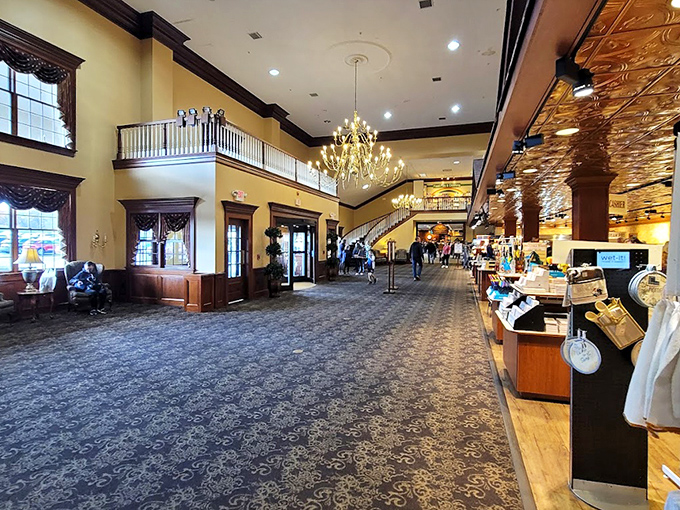 Step inside and those chandeliers practically announce that someone takes their hospitality very seriously indeed.