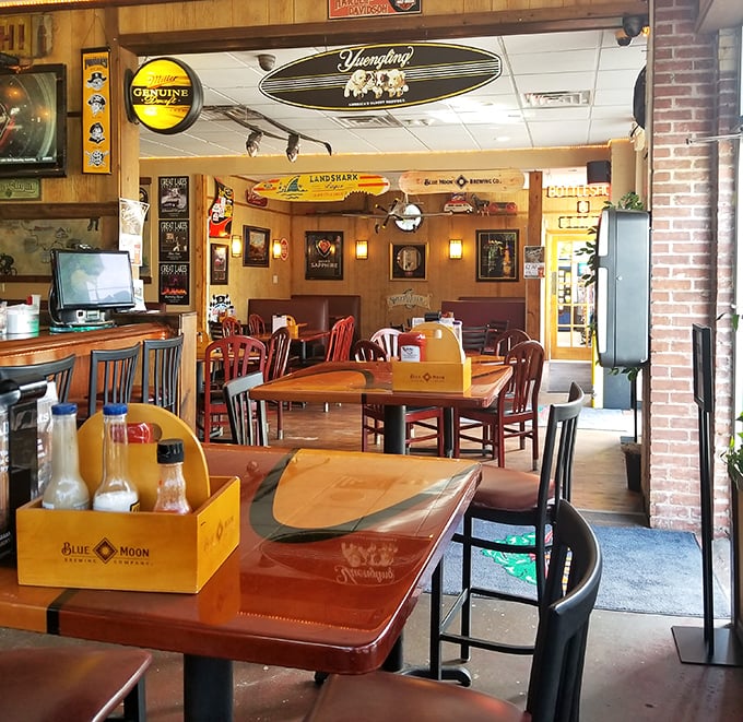 Inside, vintage beer signs and warm wood tones create that perfect "everybody knows your name" vibe&mdash;minus the Boston accent, plus Pennsylvania charm.