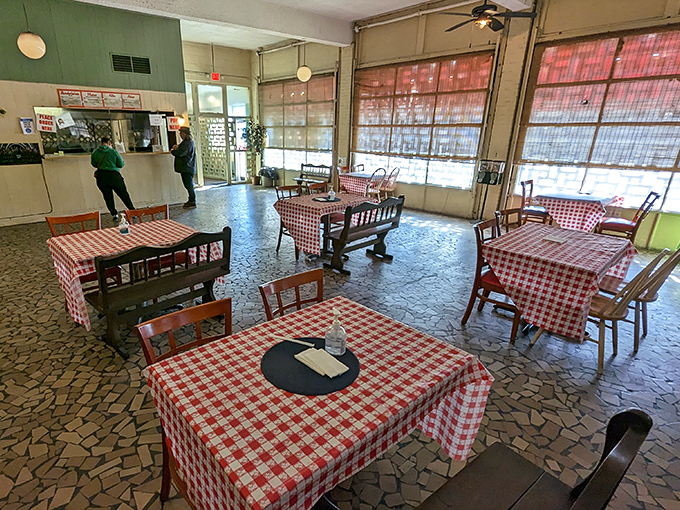 Classic red-checkered tablecloths and no-nonsense seating tell you everything you need to know&mdash;this place prioritizes substance over style, just as the barbecue gods intended.