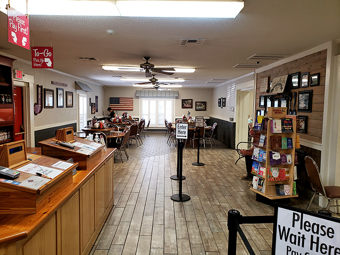 Step inside and witness the promised land: simple tables awaiting their lazy Susan transformation, where strangers become family over passed platters of fried chicken.