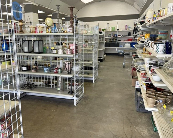 Aisle after aisle of neatly organized housewares await, like a kitchen gadget museum where everything's priced for the taking rather than just the viewing.