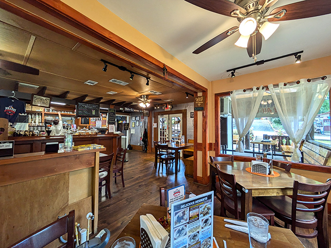 Step inside to warm wood tones and cozy corners that feel like your German grandmother's dining room&mdash;if your grandmother were an exceptional cook.