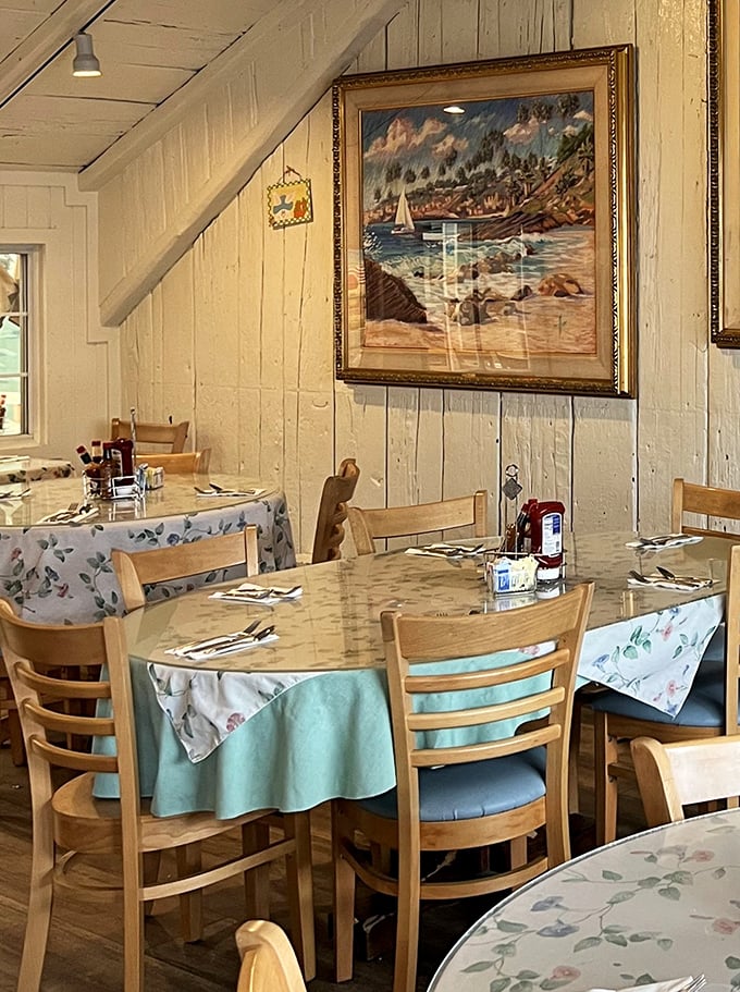 Inside feels like your favorite aunt's dining room, if she happened to serve world-class seafood.
