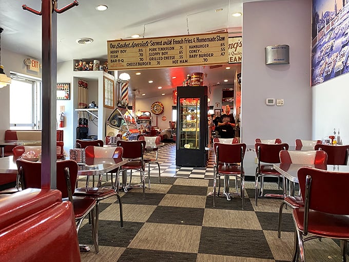 "Step Back to the 50's" isn't just a neon sign&mdash;it's a time machine promise that delivers with every bite and sip in this nostalgic haven.