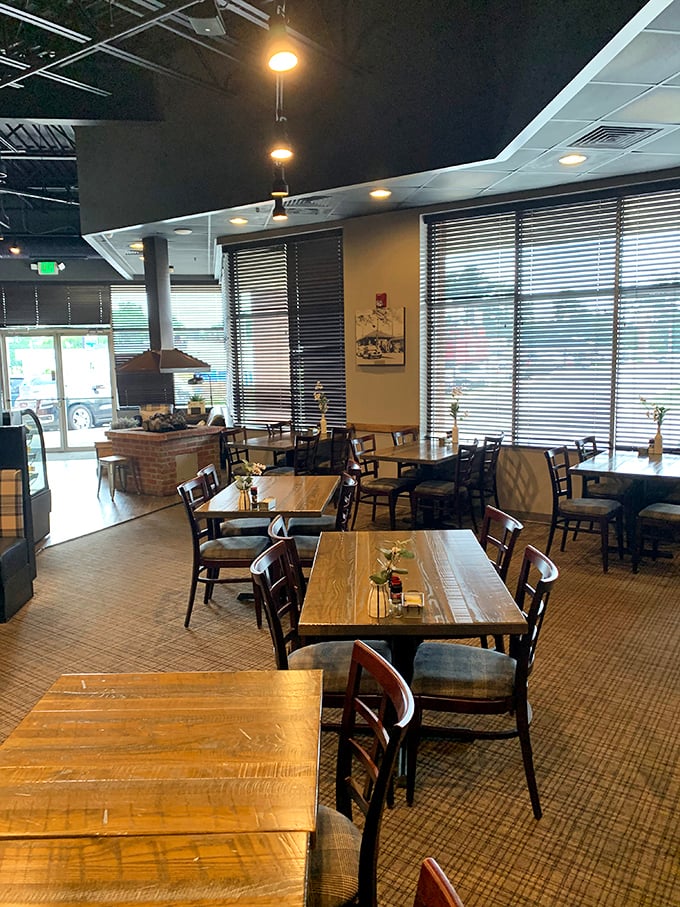 Simple wooden tables and natural light create the perfect backdrop for food that demands your full attention, not your Instagram filter.