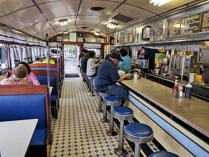 Inside, the classic Worcester Lunch Car design creates that perfect diner symphony—sizzling grill sounds, coffee cup clinks, and the hum of conversation that no trendy brunch spot can replicate.