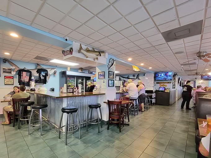 Clean, bright, and buzzing with the energy of people who know they're about to eat something special.